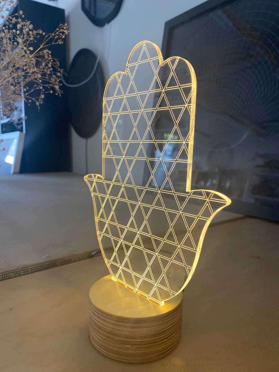 HAMSA BULBING® Optical Illusion 2D To 3D Table Lamp eco-friendly LED ...