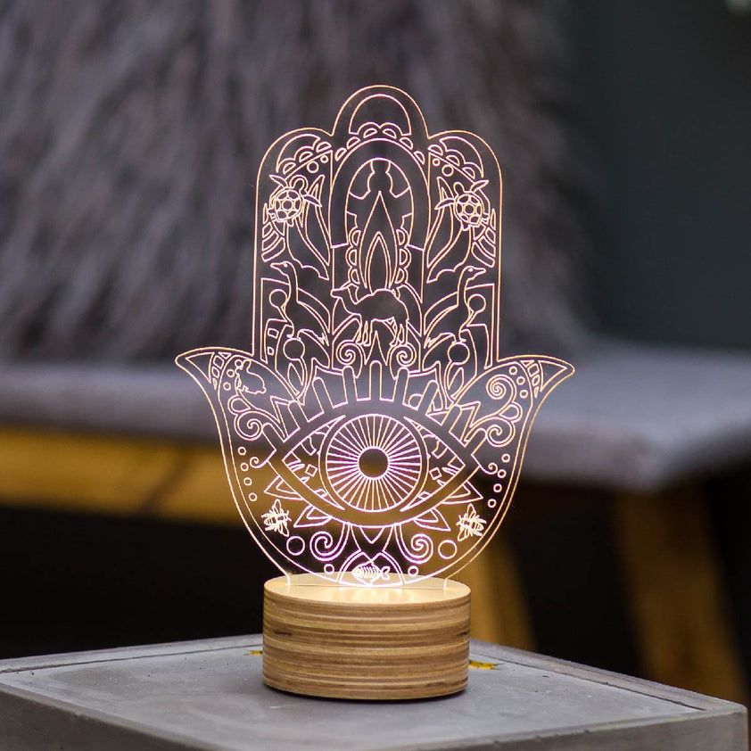 HAMSA BULBING® Optical Illusion 2D To 3D Table Lamp eco-friendly LED ...