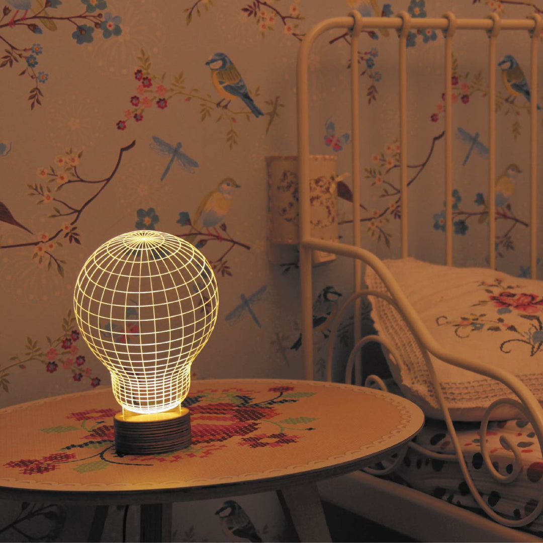 BULB Optical Illusion 2D To 3D Table Lamp – Studio Cheha